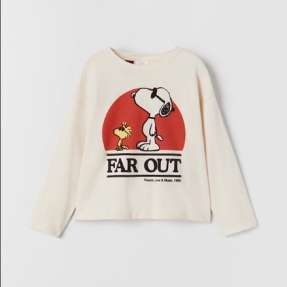 Zara | Shirts & Tops | Nwt Zara Snoopy Peanuts Tshirt Size 9yr | Poshmark